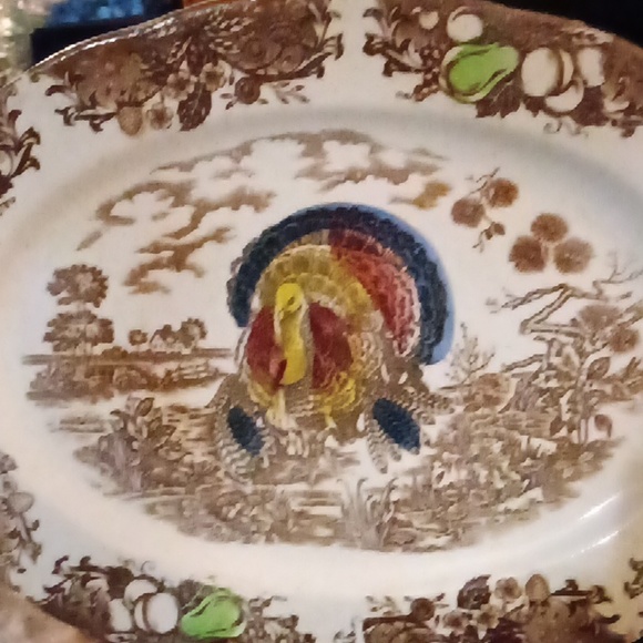 no brand | Holiday | Vintage Turkey Transferware Oval Platter | Poshmark